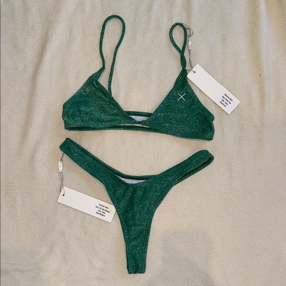 Boutine LA | Swim | Nwt Boutine La Green Sparkle Bikini Set | Poshmark
